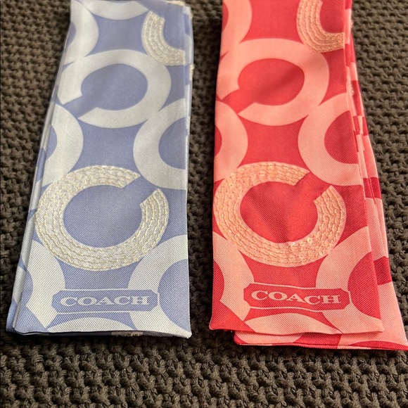 Coach | Accessories | Coach Blue And Pinksignature Scarves | Poshmark
